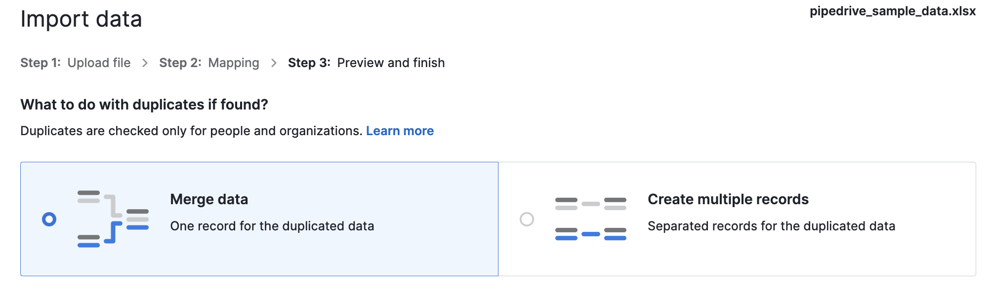 Importing data into Pipedrive with spreadsheets - Knowledge Base | Pipedrive